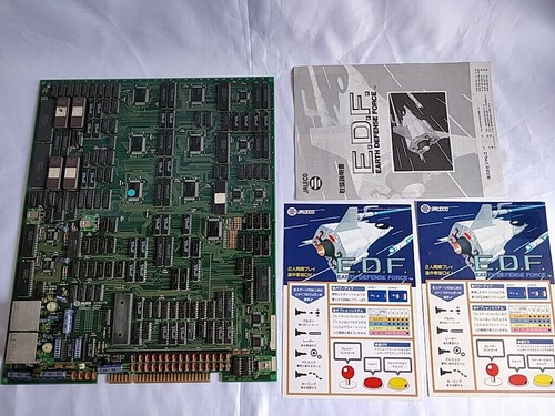 E. D. F. Earth Défense Force PCB ROM B Board Jamma Et Instruction Carte ...
