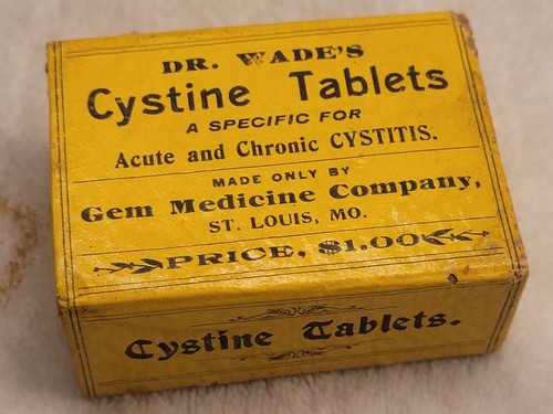 Dr. Wade's Cystine Tablets Gem Medicine Company Full St. Louis Missouri ...