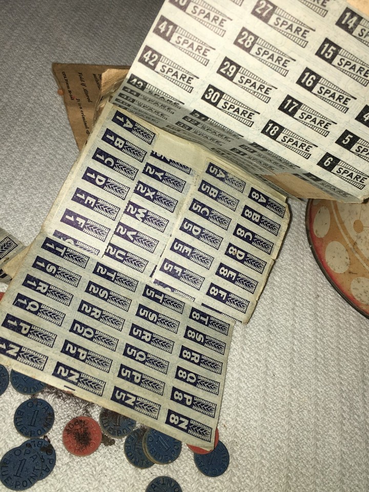 WW2 War Ration Coupon + Coin LOT 3 Books Red & Blue Tokens Ration in ...