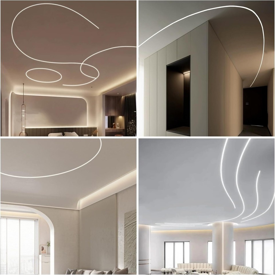 Drywall LED Bendable Aluminum Profile Extrusion Channel Plaster Curved ...