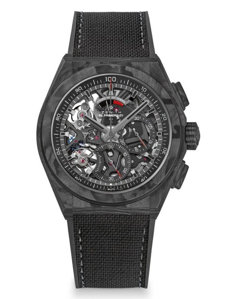 Zenith Defy 21 El Primero Skeleton Carbon on Strap | eBay