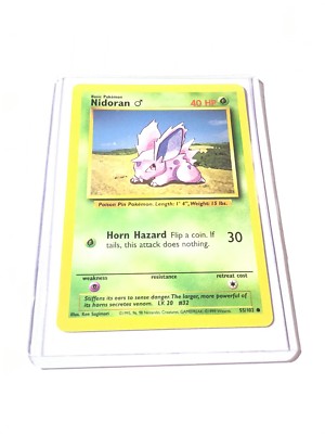 NIDORAN - Base Set - 55/102 - Common - Pokemon Card - Unlimited Edition ...