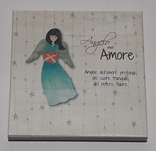 Quadro Angelo Amore Legno Idea Regalo Made Italy *82264 | eBay