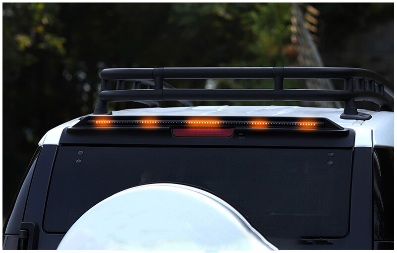 Black Roof Spoiler Tail Lip Wing Bar With LED For Toyota FJ Cruiser ...