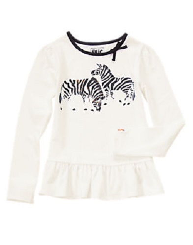 Gymboree Eric Carle Zebra Shirt Toddler Girl Size 2T Black & White ...