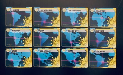 Pandemic | Yellow Infection Cards, Complete Set | Extra/Replacement ...
