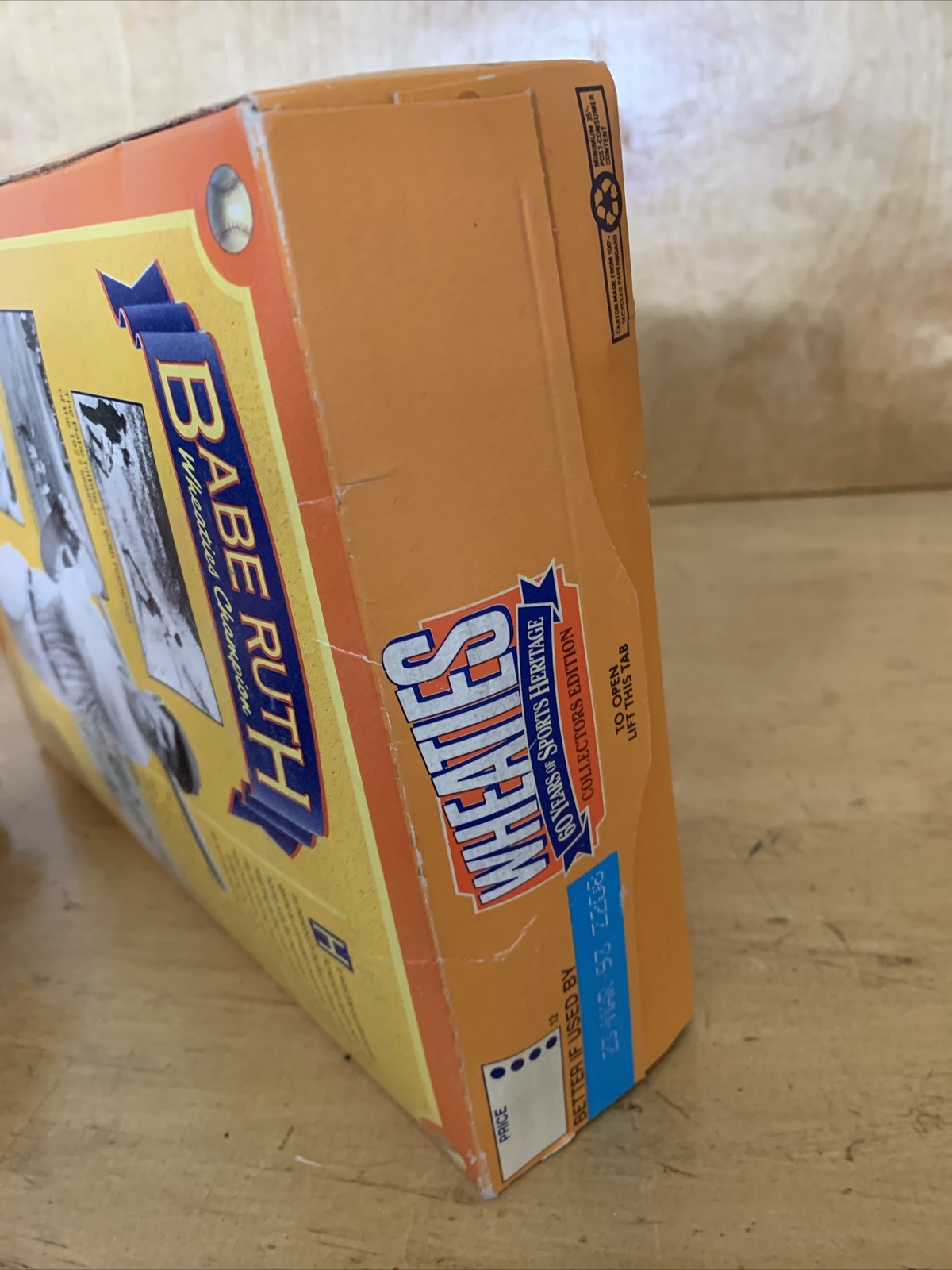 1992 Babe Ruth New York Yankees Baseball 12 Oz Wheaties Cereal Box ...