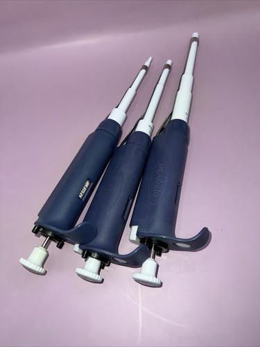 Set 3 Rainin Pipet-Lite Pipettes L20, L200, and L1000 LTS Tips range 2 ...
