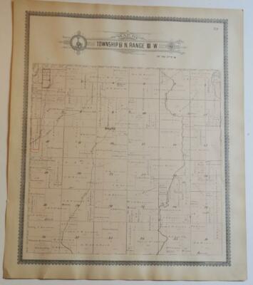 ORIG. 1895 hand-colored Map of Sullivan County,MO Township 61 N. Range ...
