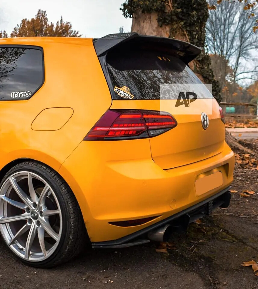 VW Golf R GTI GTD OSIR Style Gloss Black Rear Roof Spoiler Boot Wing ...