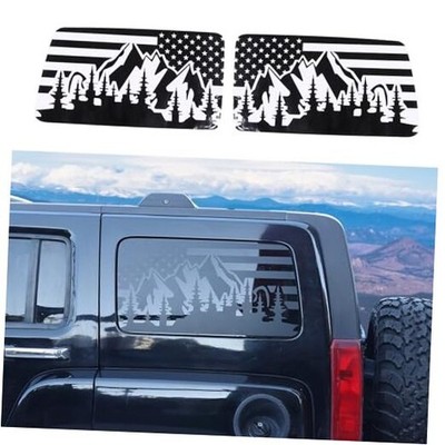 Rear Side Window American Flag Decals Fit for 2005-2009 Hummer H3 ...