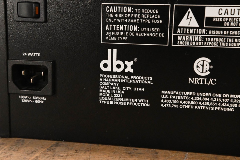 dbx 2231 Dual-Channel 31-Band Graphic Equalizer/Limiter CG01PA7 | eBay