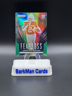 2024 Prizm Draft Picks Football Fearless Green Prizm Jonathan Brooks RC ...