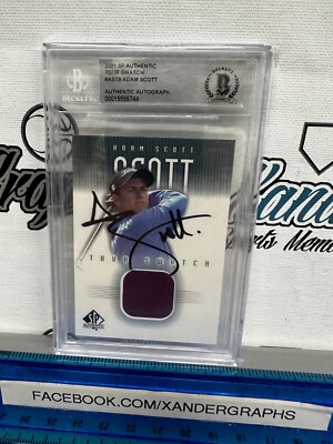 ADAM SCOTT SIGNED AUTOGRAPHED 2001 SP AUTHENTIC #ASTS CARD BECKETT BAS ...