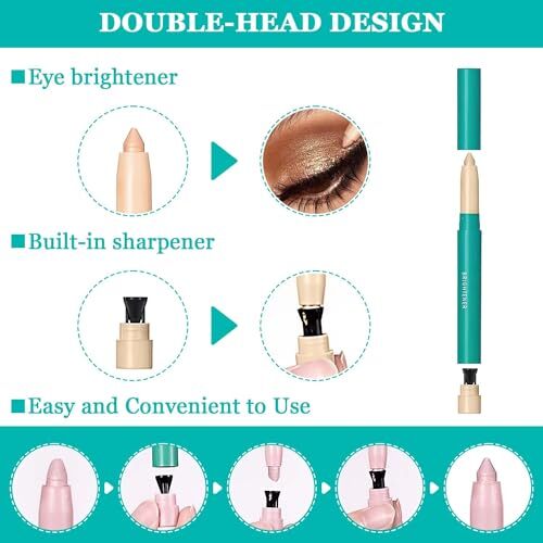 4 Colors Eyeshadow Stick,Thrive Eye Shadow Brightener Stick, Pencil Set ...