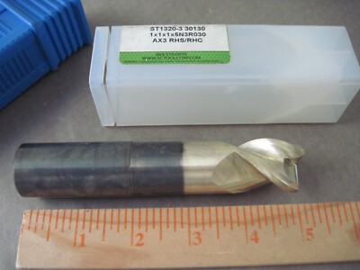 SC Tool ST1320-3 30130, Solid Carbide Endmill, 1x1x1x5", 3FL, .30" CR ...