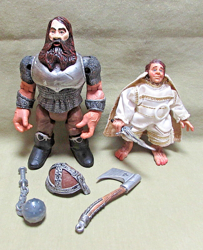 GIMLI & FRODO Figure lot vintage 1999 Tolkien Ent. Lord of The Rings ...
