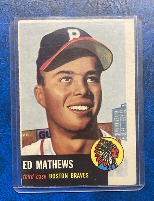 1953 Topps # 37 Ed Mathews ( HOF) Clean Surface Beauty. | eBay