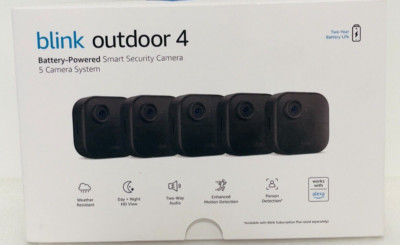 Blink Outdoor 4 (4th Gen) Security Camera System, 5-Pack, NEW | eBay