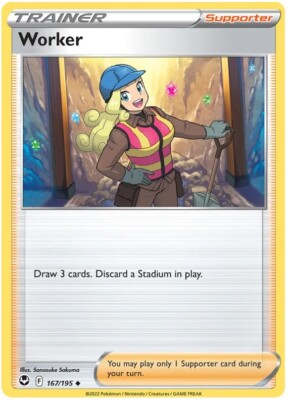 Worker Pokemon TCG Trainer Card 167/195 | eBay