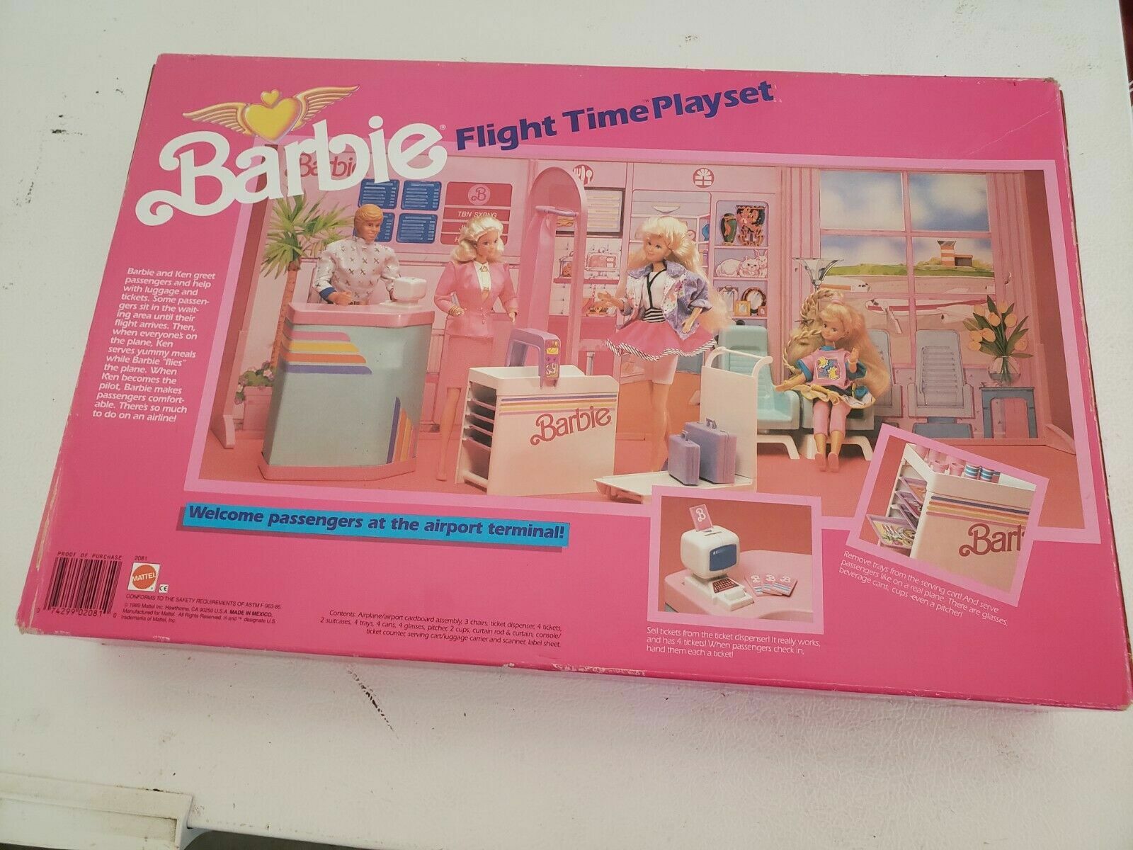 VINTAGE 1989 BARBIE FLIGHT TIME Time PLAYSET NEW SEALED HTF | eBay