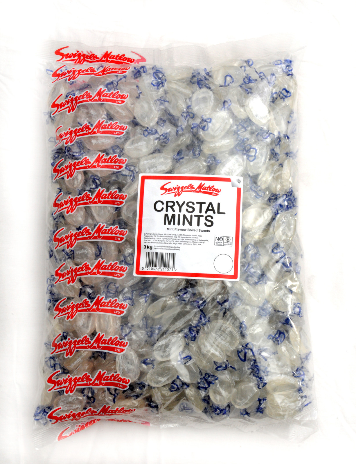 Swizzels Crystal Mints Full 3kg Bag Peppermint Flavour Hard Boiled ...