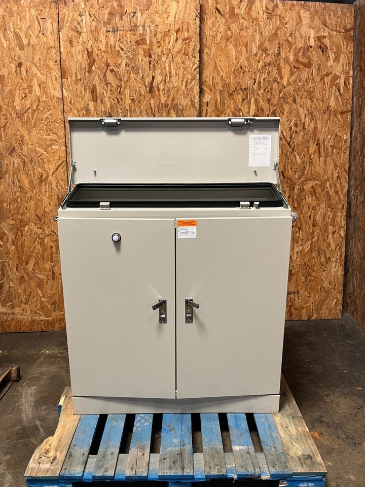 NTO SLANT HINGED TOP 2 DOOR ELECTRICAL ENCLOSURE CABINET 39-1/4"x 10-3/ ...