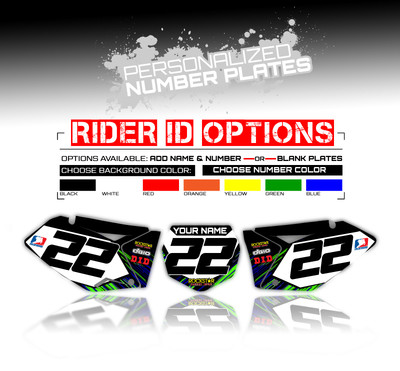 2004 2005 KAWASAKI KXF 250 CUSTOM NUMBER PLATE BACKGROUNDS ROCKSTAR KIT ...
