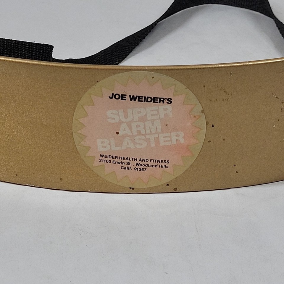 Vintage Joe Weider's Super Arm Blaster Gold Classic Bodybuilding Bicep ...