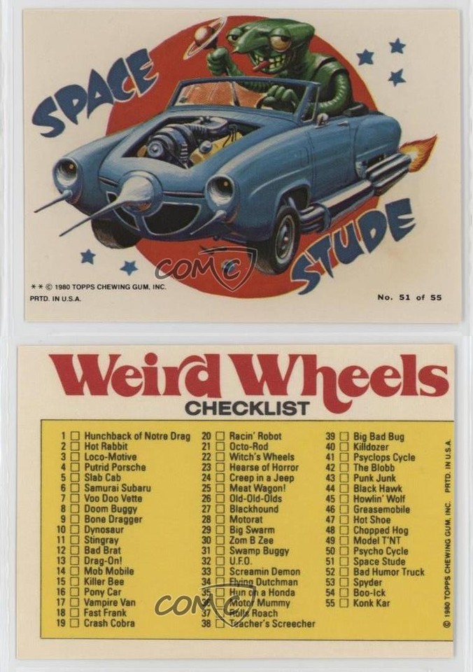 1980 Topps Weird Wheels Space Stude #51 0dk | eBay