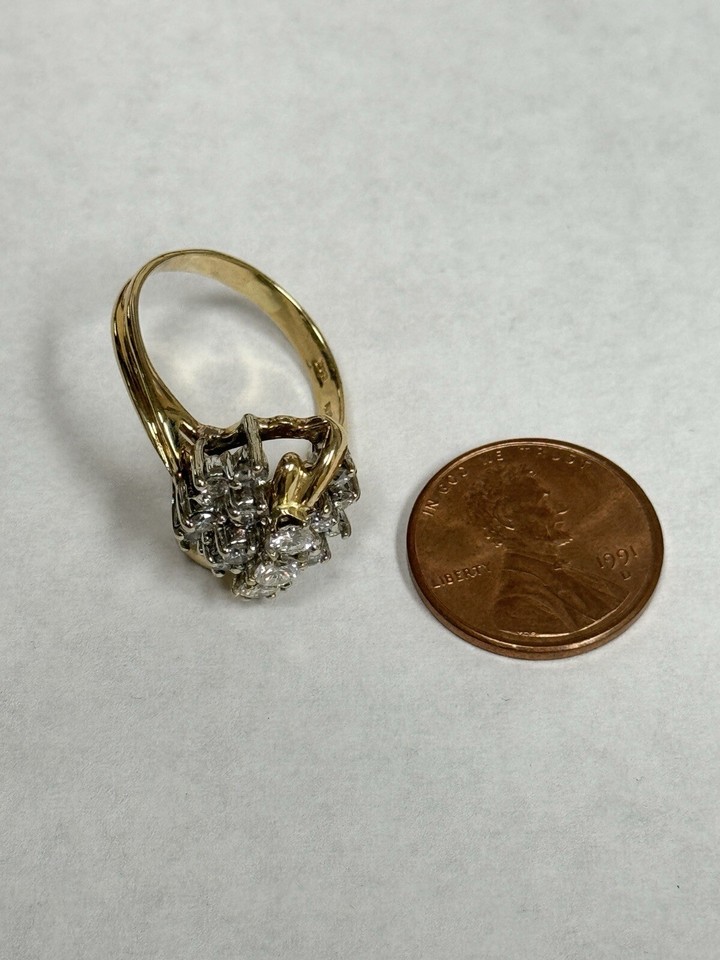 14k Gold And Diamond Clust Ring ( Approx. 1 Ct Tw ) | eBay