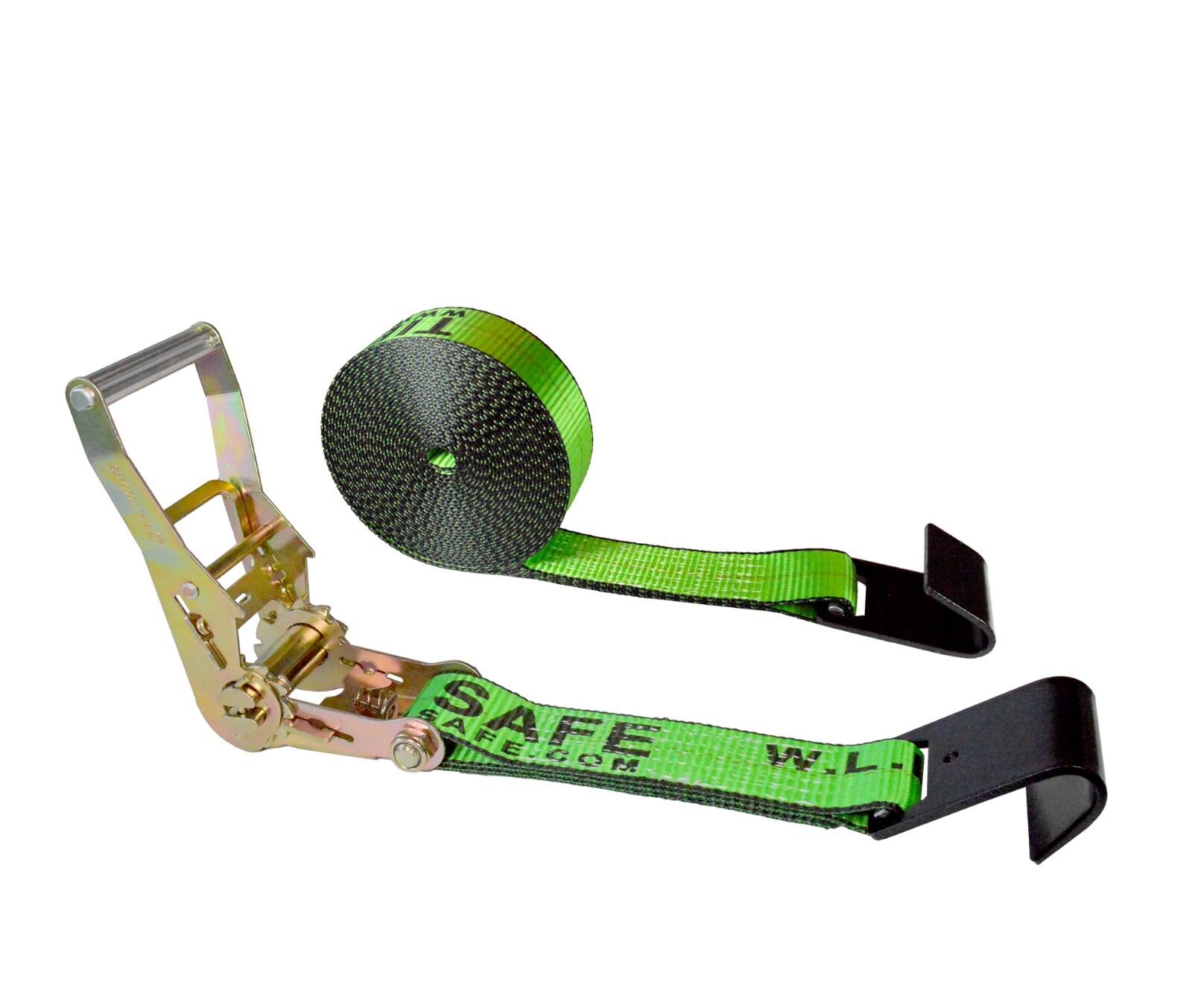 USA Heavy Duty 2" x 40'-60' Ratchet Strap Flat Hook Flatbed Truck Farm ...