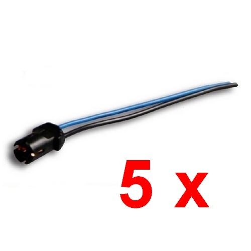 5x T10 W5W Lampen Fassung Sockel Glassockel Standlicht Tacho Lampe LED ...