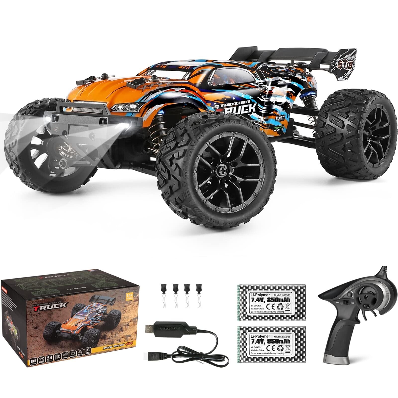 HAIBOXING RC Cars, 1:18 Remote Control Car For Adults, 4wd High-Speed ...