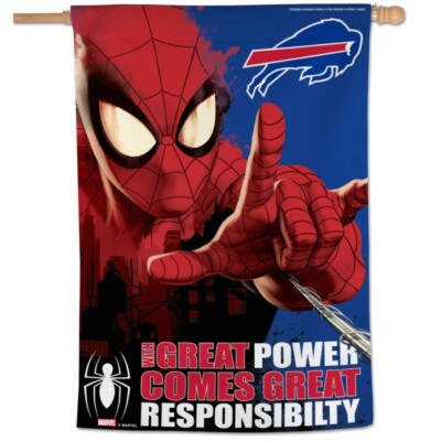 Wincraft NFL Marvel Buffalo Bills Spider-Man Marvel Vertical Flag 28 ...