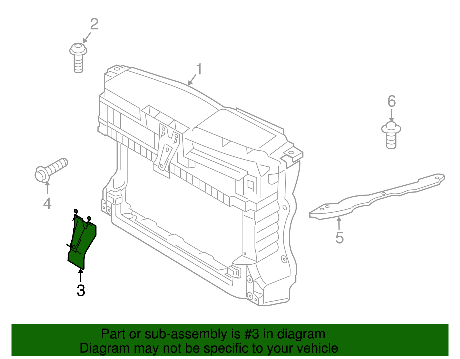 Volkswagen 5K0805567A Genuine OEM Factory Original Center Support for ...