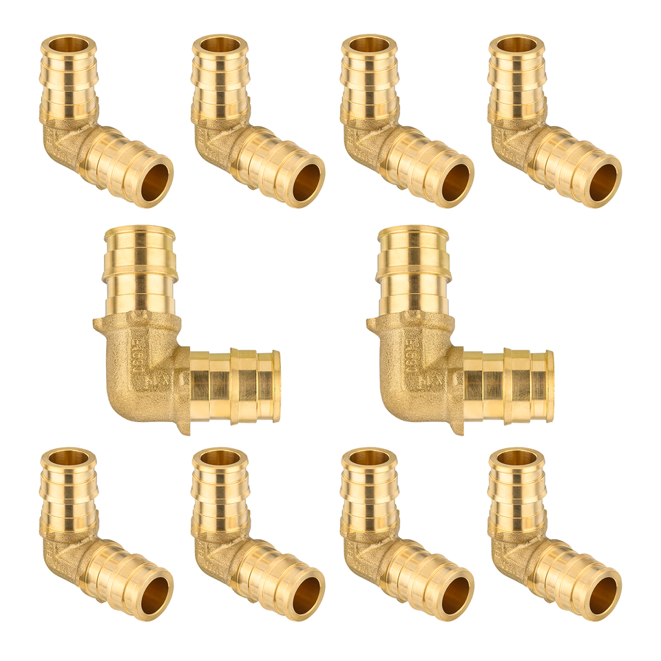 EFIELD 2 To 100 Packs Pex A 1/2" x1/2" Elbow Expansion Brass Fittings ...