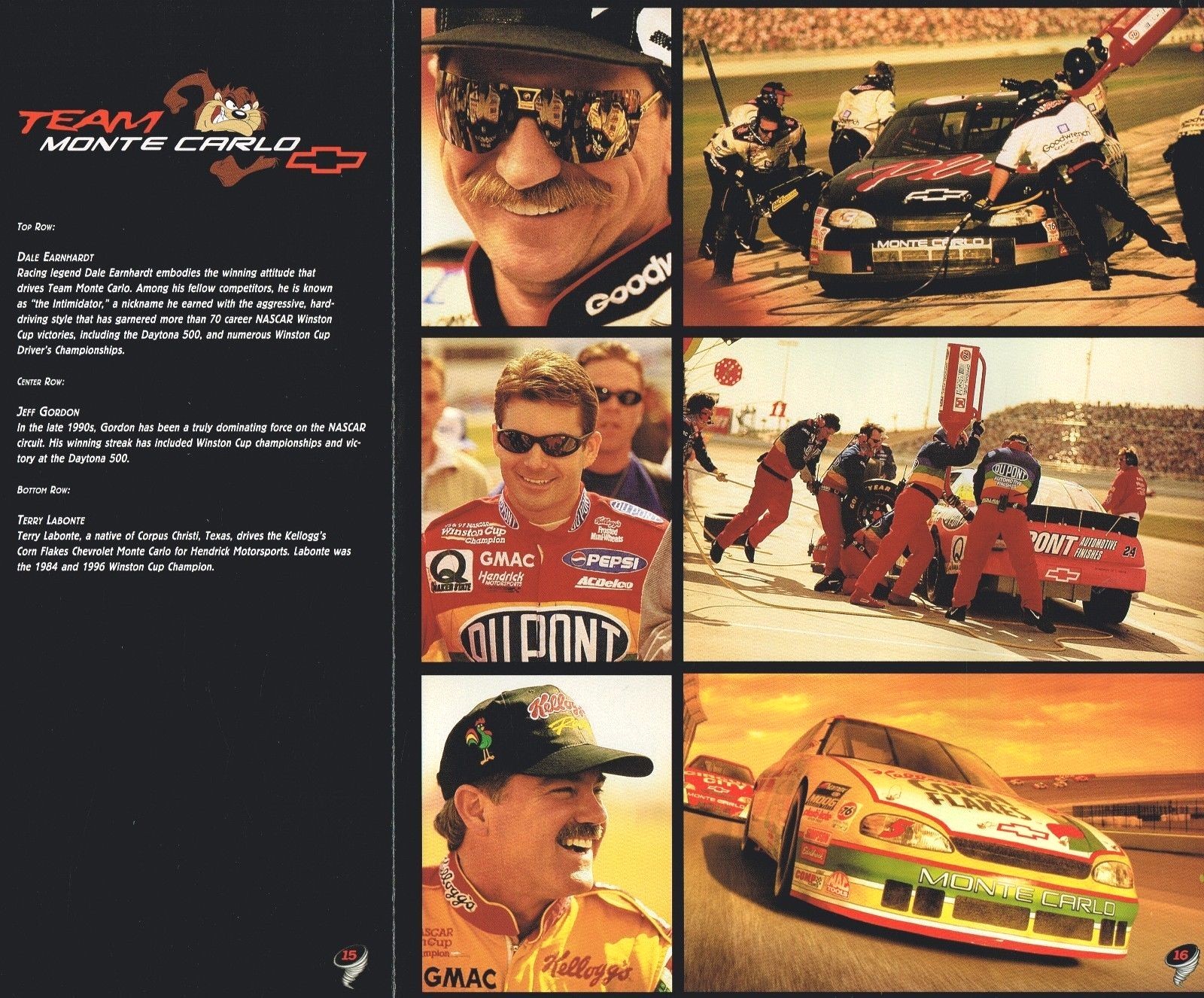 1999 Chevy MONTE CARLO Brochure w/Color Chart: Z34,LS,Jeff Gordon,Dale ...