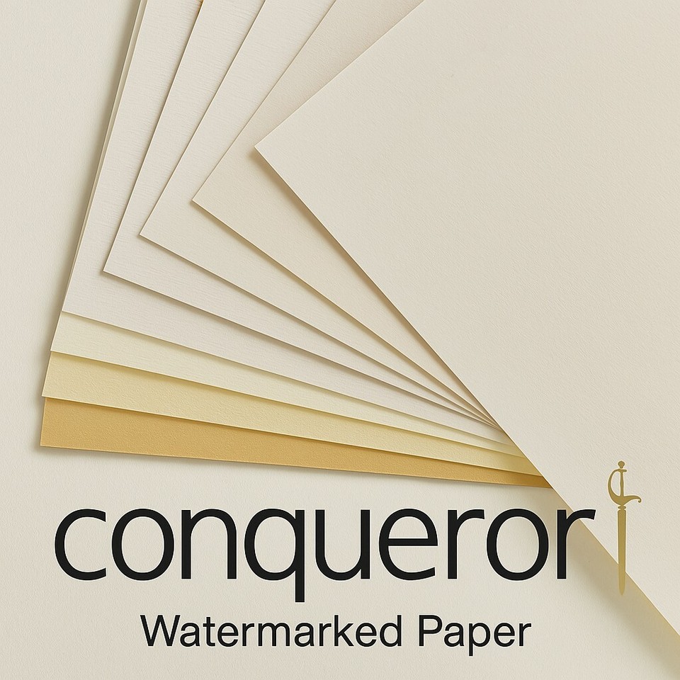 Conqueror A4 Watermarked Paper Diamond White High White Laid Wove 90 ...