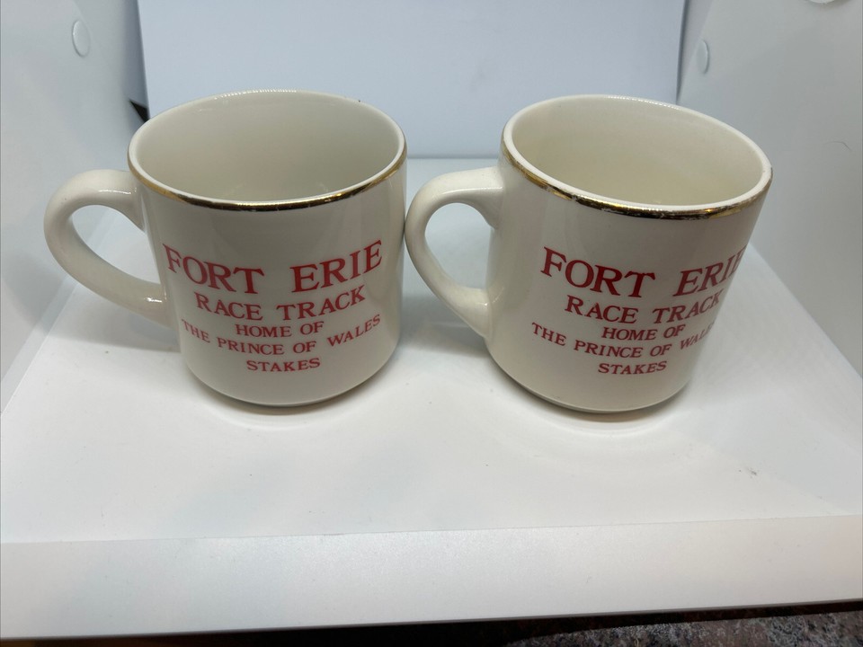 2 Fort Erie Race Track Coffee Mugs Horse Racing Jockeys Prince Of Wales ...