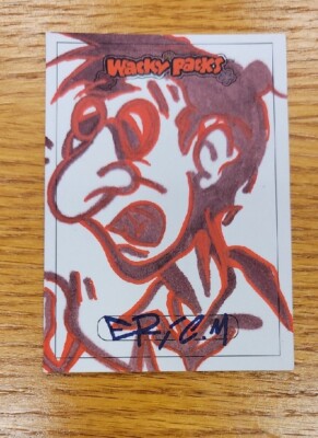 2023 WACKY PACKAGES FLASHBACKS 1973 SKETCH CARD PLOP SIKLE by ERIC M ...