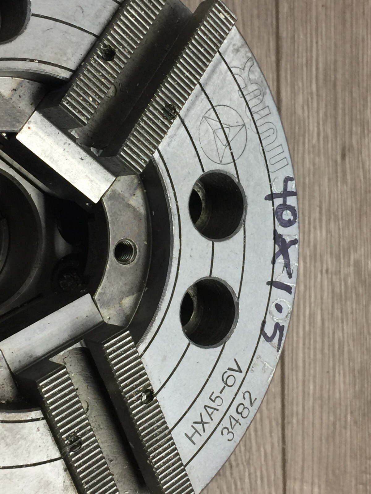 NICE MMK JAPAN MADE POWER CHUCK 6 " 3 JAW W/ A 2 5 MOUNT + 40 X 1.5MM ...