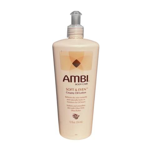 NEW Ambi Body Care Soft & Even Creamy Oil Lotion Olive Oil Shea Butter ...