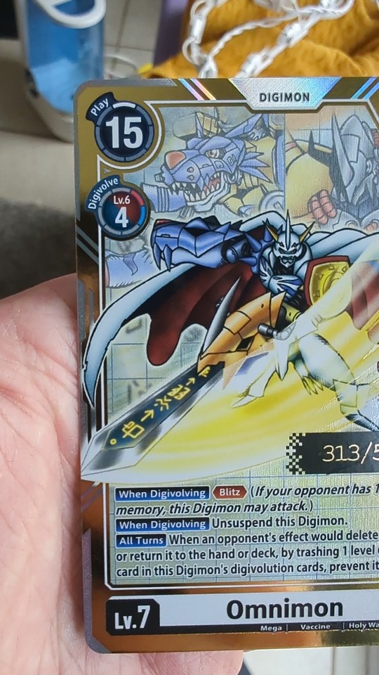 Digimon TCG Omnimon (Serial Numbered) BT5-086 SR 2024 Regionals Top 8 ...