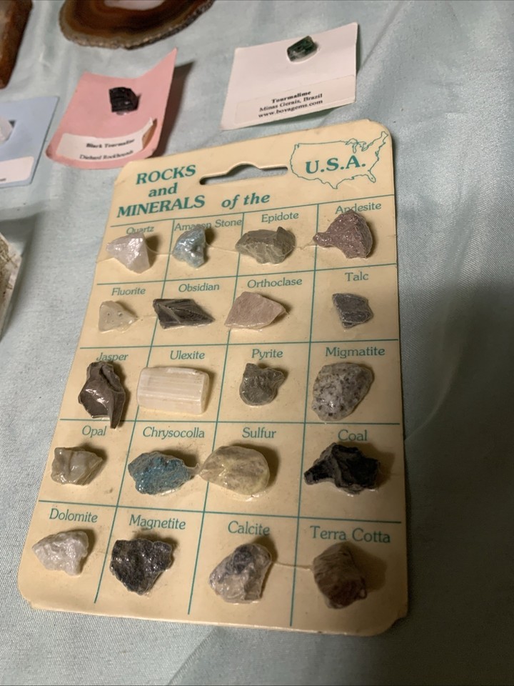 Huge mineral rock crystal collection over 200 pcs- Estate -not searched ...