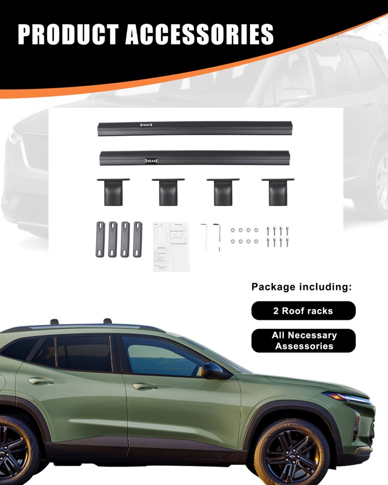 Upgraded Cargo Racks for Chevy Trax 2024+ Roof Rack Cross Bars Rail ...