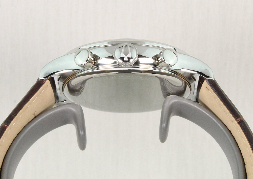 Bulova Precisionist Chronograph Gray Dial Brown Leather Band Men's ...