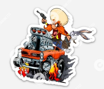 Pontiac GTO MAGNET - Chevrolet Yosemite Sam Bugs Muscle Car Rat fink ...