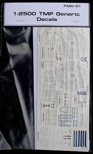 STAR TREK - TMP Generic Decals - 1:2500 scale - by Federation Models | eBay