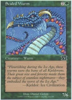 NM-Mint, English MTG Regular Scaled Wurm Classic Sixth Edition Magic ...